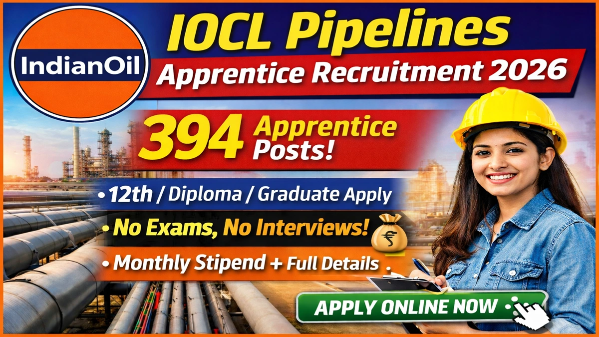 IOCL Pipelines Division Recruitment 2026: 394 Apprentice Posts | Apply ...